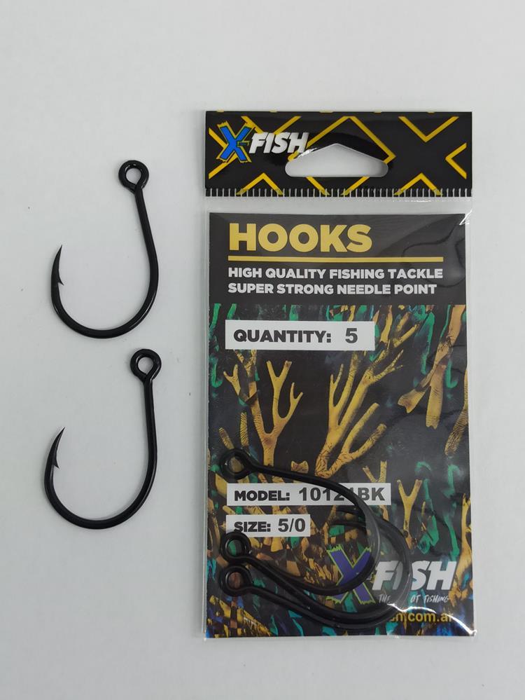 ANZUELO MUSTAD KAIJU NEGRO EN BOLSA XFISH - x-fish